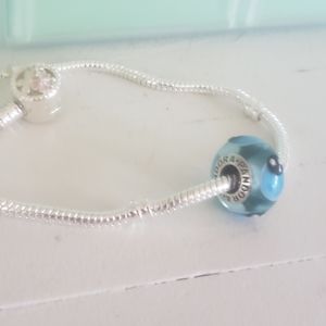 Pandora | Jewelry | Retired Pandora Blue Ladybug Murano Glass Charm ...